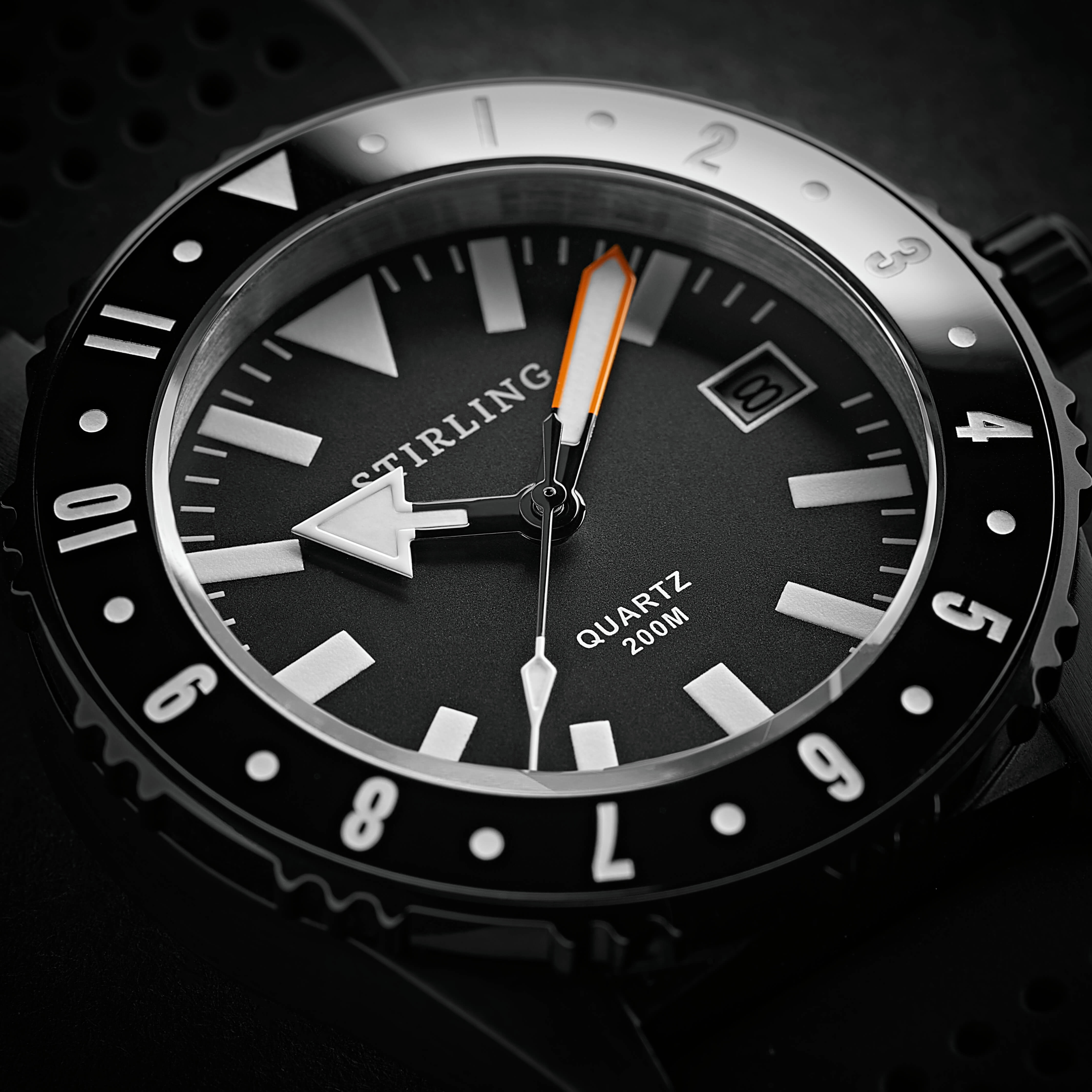 Campbell Quartz - Black – Stirling Timepieces